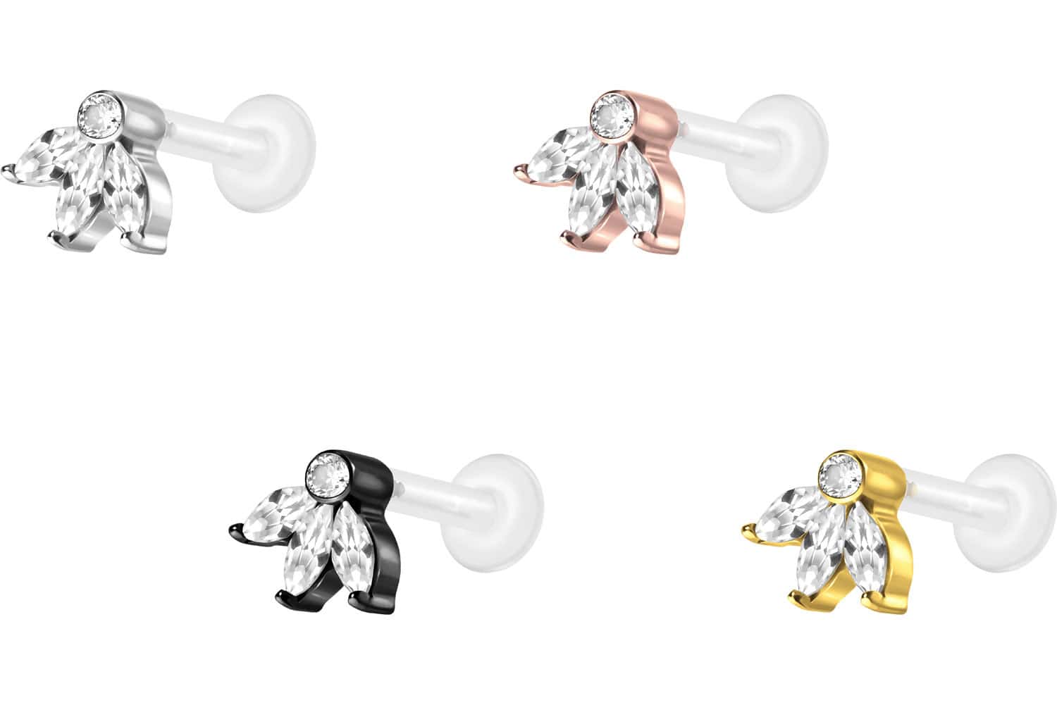 PTFE labret with internal thread + titanium attachment LOTUS BLOSSOM ...